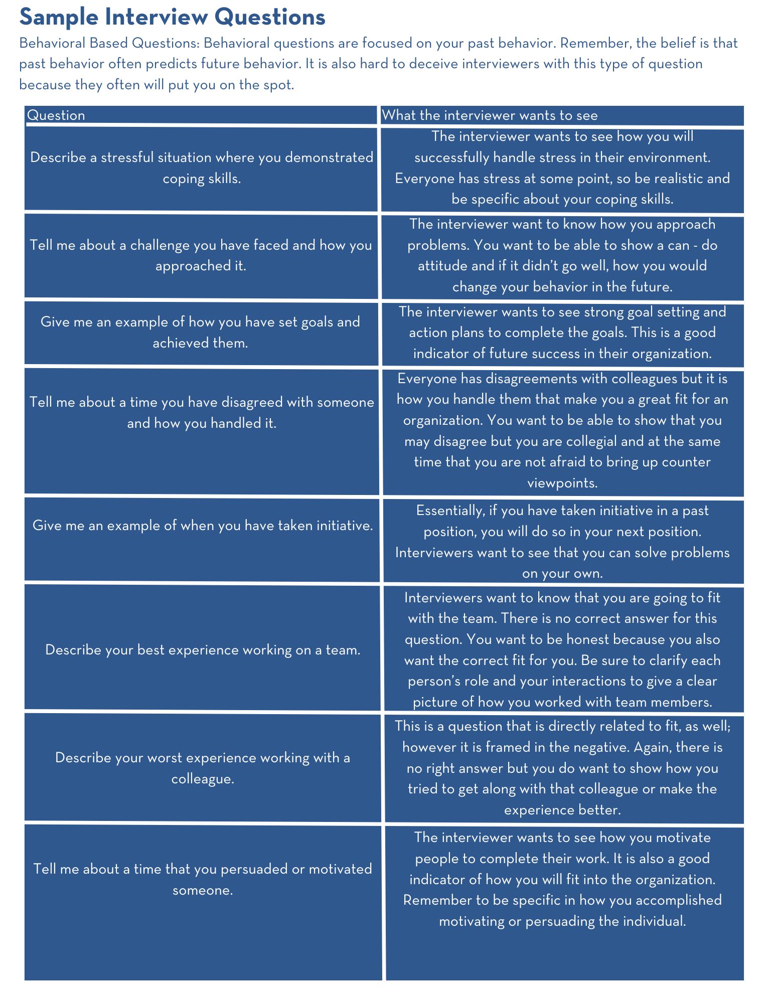 Sample Interview Questions | SUNY Geneseo